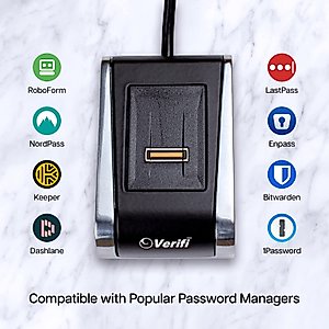Verifi P2000 Desktop USB Fingerprint Reader - Windows Hello, Windows Password Free Operation