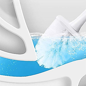 SPOUR Floor Standing/Mounted Wall Toilet Brush,Deep Cleaner Toilet Brushes,Bathroom Toilet Bowl Brushes,for Bathroom Toilet-Light_Blue