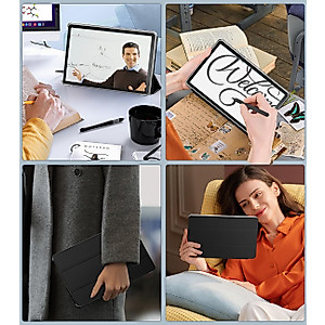 MoKo Case Fits Amazon Kindle Fire Max 11 Tablet (13th Generation, 2023 Release) 11" - Slim PU Leather Trifold Stand Cover for Fire 11 Tablet Frosted Hard Back Shell with Auto Wake/Sleep, Black