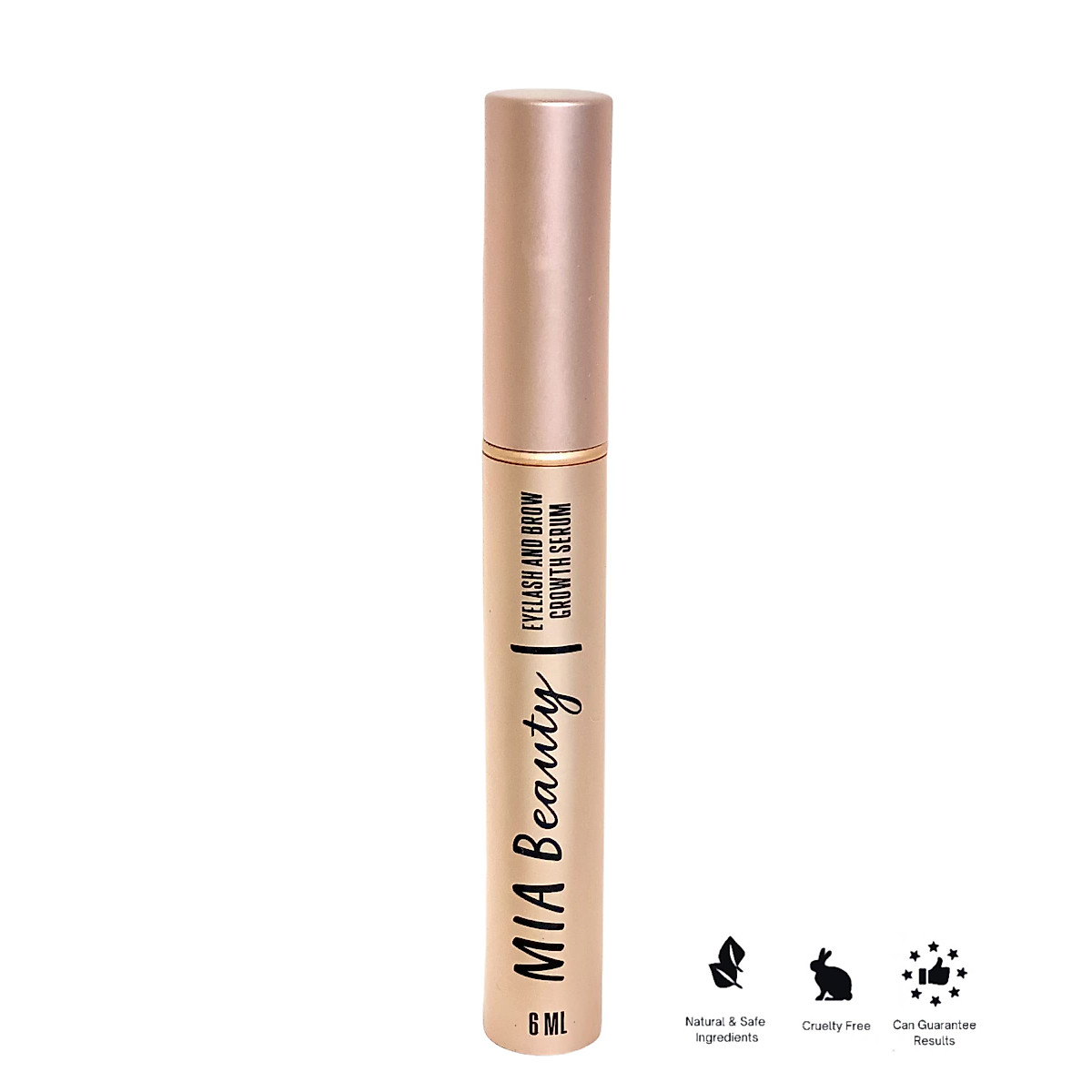 MIA Beauty Eyelash Growth Enhancer Serum Grows Longer Eyelash, Eyebrow Boosts, Healthier Lash And Thicker Lashes Natural Eyelashes Premium Eyebrows Enhancing Luscious Lashes, Serum, 1.0 Count