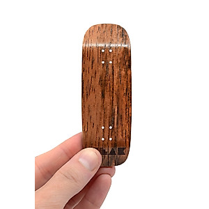 Teak Tuning Prolific Wooden Fingerboard Deck, 33.5mm x 96mm Boxy Shape - Two Tone - 6 Ply with Double Color Mid Plies - Includes Prolific Foam Tape