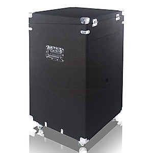 Griffin Ultimate Rackmount Studio Mixer Flight Road Case 25U Mount Space Pro-Audio Amp Cabinet Travel Trunk For Music Gear Recording Equipment | Portable DJ Sound Booth Rack Stand Carpet PA Cart