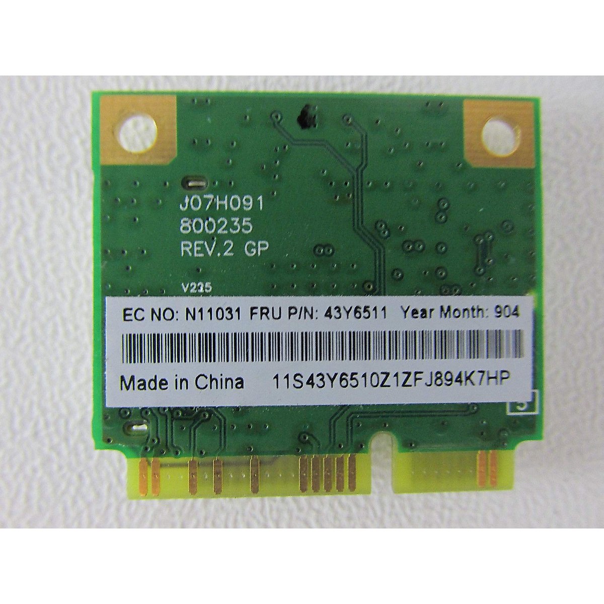 IBM Atheros Ar5bhb63 Pci-e 802.11g Wireless Card for Lenovo T400s T400 R400 X200 X200s Sl400 Sl400c Sl500 Sl500c 43y6511