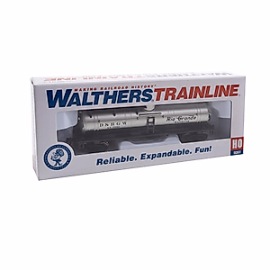 Walthers Trainline HO Scale Model Firefighting Car Ready to Run Denver & Rio Grande Western #Ax 2946 (Silver, Black)