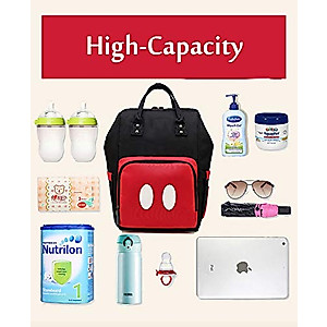 KIKYOU Diaper Bag Backpack,Waterproof Maternity Nappy Bag Changing Bags, larger, BAG01-a