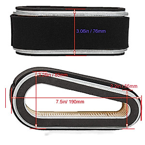 HIFROM Air Filter Pre Cleaner Compatible with John Deere 180 185 LX186 F525 F710 260 265 325 GT262 GT275 M97266 Lawn Tractors Kawasaki 11013-1214 11013-2143 （Pack of 1）