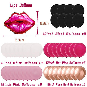 Dreamy Space 18th Birthday Decorations, Pink Black Rose Gold, Happy Banner, 18 Balloon Numbers, Women Party Decor, Girls Bday Decorations