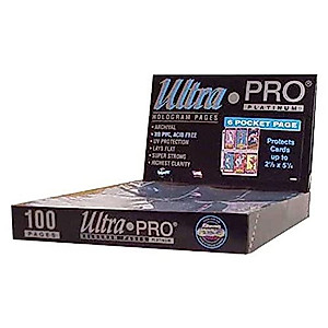 Ultra Pro 6-Pocket Platinum Page with 2-1/2" X 5-1/4" Pockets 100 ct.