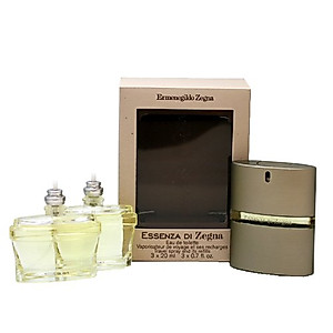 Ermenegildo Zegna Essenza Di Zegna Eau De Toilette Spray Travel Pack for Men, 0.7 Ounce