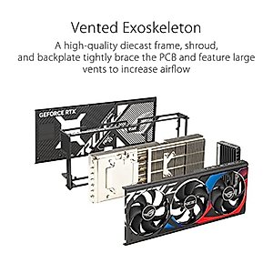 ASUS ROG Strix GeForce RTX® 4080 OC Edition Gaming Graphics Card (PCIe 4.0, 16GB GDDR6X, HDMI 2.1a, DisplayPort 1.4a)