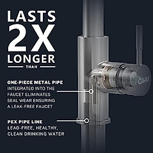 GIMILI Kitchen Faucet with Pull Down Sprayer High Arc Single Handle Spring Kitchen Sink Faucet Brushed Nickel Modern rv Stainless Steel Kitchen Faucets