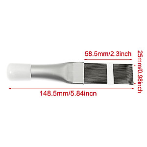 ZRM&E Stainless Steel Fin Comb Brush Air Conditioner Fin Repair Tool Universal Folding Brush Cleaning Tool 14x2.5cm