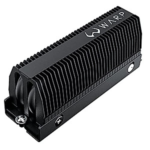 WIZMAX WARP Shield H, M.2 2280 SSD heatsink for Single and Double Side SSD, U-Type Copper Pipe with Thermal pad Heat Sink Computer PC PCIE M2 SSD Cooler,Black