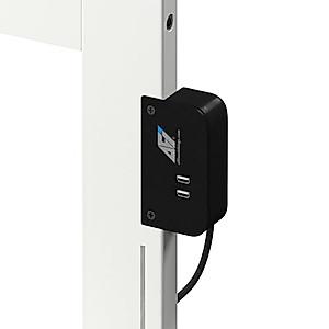 AFI Tahoe Queen Headboard with USB Turbo Charger in White