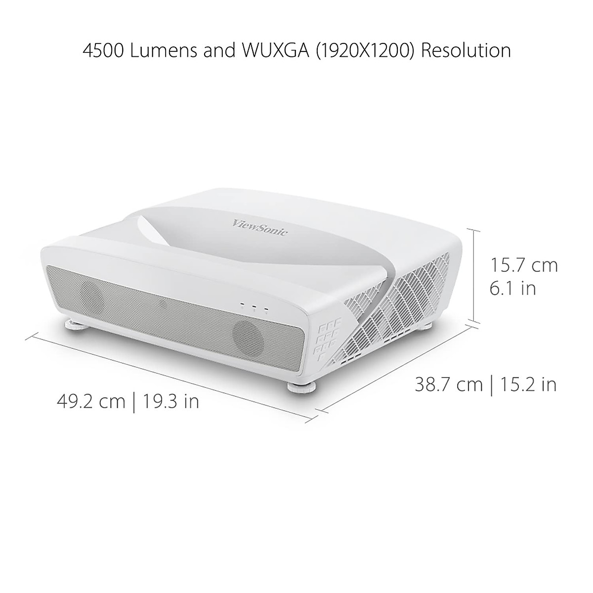ViewSonic LS831WU 4500 Lumens WUXGA Ultra Short Throw Projector with HV Keystoning, 4 Corner Adjustment and for Business and Education Settings