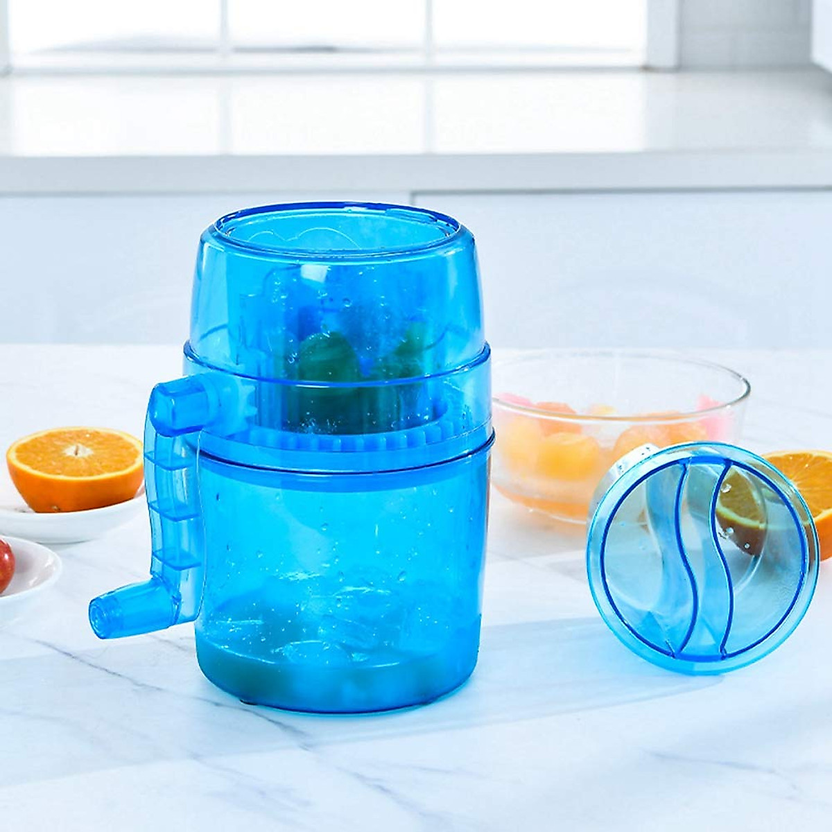 Portable Ice Maker, Ice Shaver, Shaved Ice Machine Manual Hand Crank Margarita Frozen Cocktail for Kids for Adults