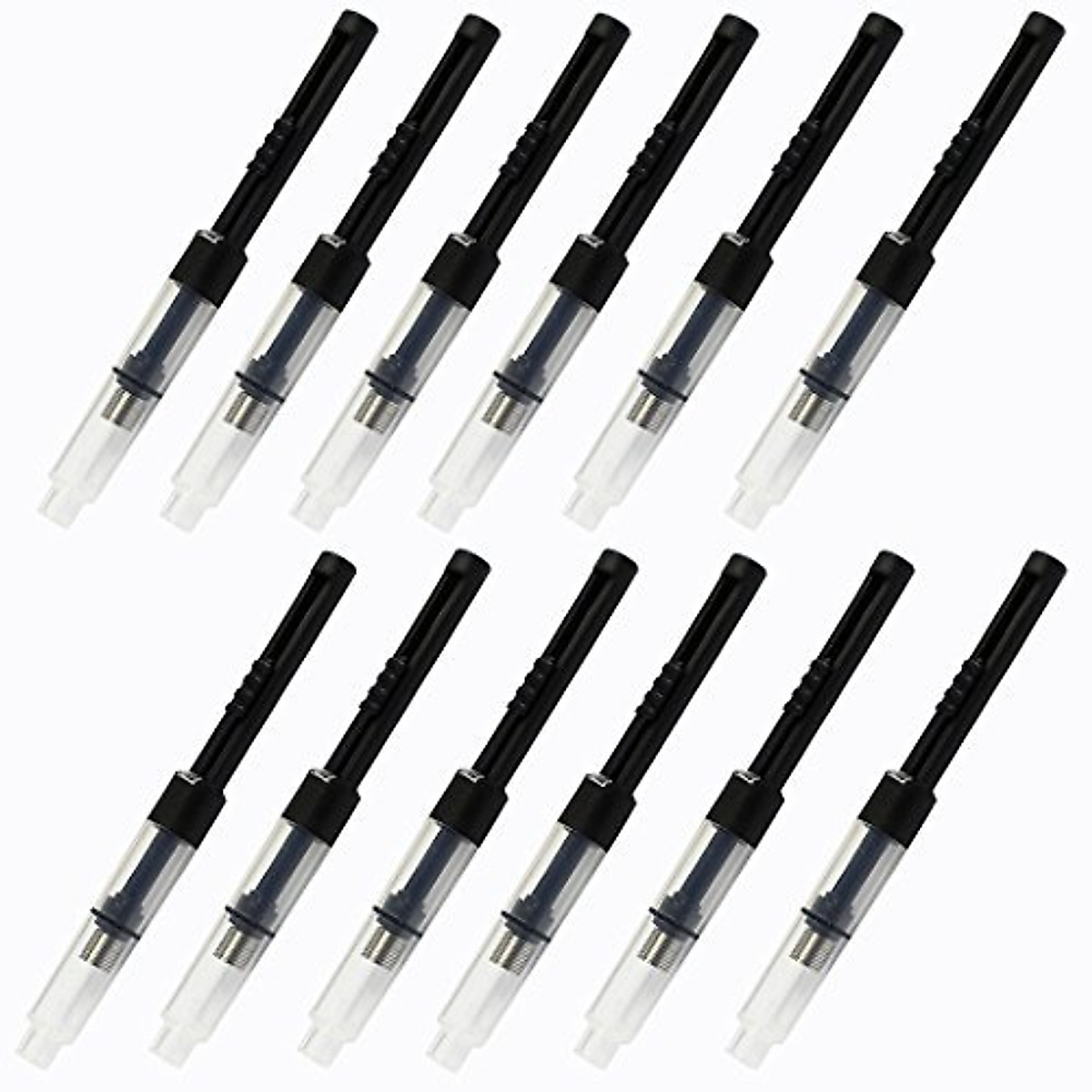 Zoohot 12 Pcs Universal Fountain Pen Ink Converter Standard Push Fill