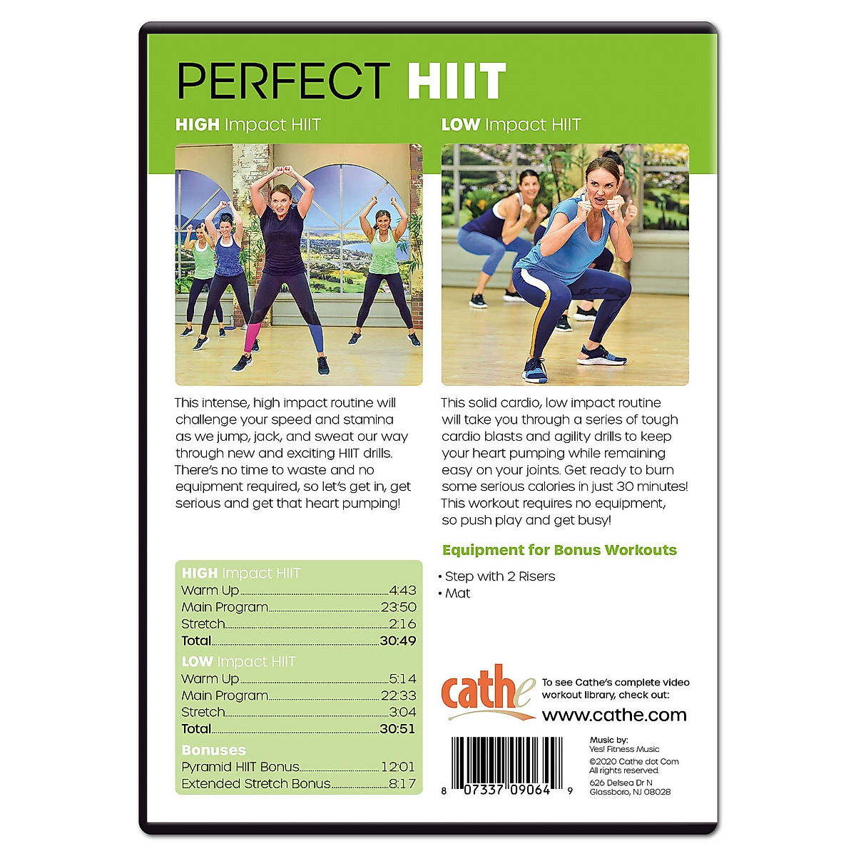 Cathe Perfect 30 Perfect HIIT Exercise DVD - Use These Two Time Efficient Workouts for Cardio Fitness, Aerobics,HIIT Workout Training, and Enjoy The Afterburn Effect