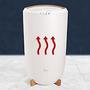 Zadro Large Hot Towel Warmer Bucket Timer Electric Towel Warmer for Bathroom Auto-Shut Off Heated Towel Warmer Spa (Large | 20L | 12" Dia. x 21" Tall, White)