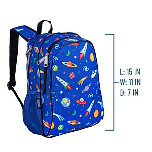 Wildkin 15 Inch Kids Backpack Bundle with Lunch Box Bag (Out of this World)