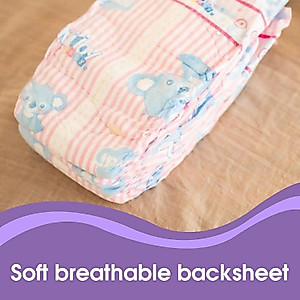 Unijoy Premium Soft Disposable Newborn Babies Diapers to Toddler Sizes | 100% Leak-Proof Skin Protection Diapers | Hypoallergenic & Gentle | Box of 5-104 pcs (Packaging May Vary)