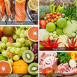 VIVOSUN Vacuum Sealer Rolls (3 Rolls 11”x16’ and 2 Rolls 8”x20’) for Food Saver, Seal a Meal, Commercial Grade Rolls for Sous Vide, BPA Free