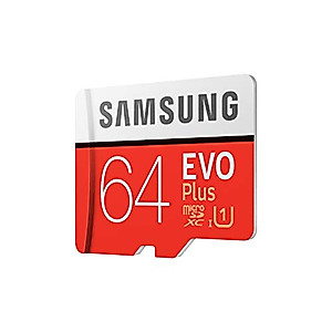 Samsung EVO Plus 64GB microSDXC UHS-I U3 100MB/s Full HD & 4K UHD Memory Card with Adapter (MB-MC64HA)