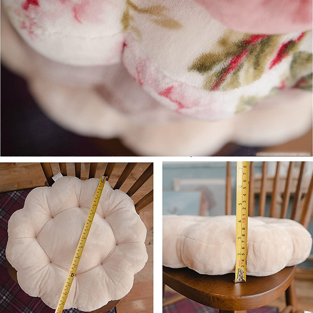 PAAPA Flower-Shaped Seat Pillow Seating Cushion Flower Floor Pillow Outdoor Furniture Flannel Chair Pads Round Cushion great for living room,bedrooms,dining room,office etc Home Decor(Pink flower-1)