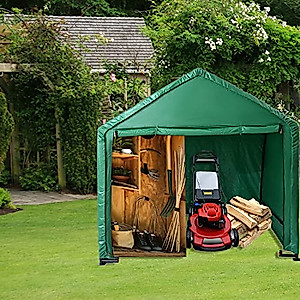 BRAVINDEW 6' x 6' x6 Outdoor Storage Shelter Steel Garden Storage Shed Durable Storage Tent Portable Space Saving Storage Shed for Backyard