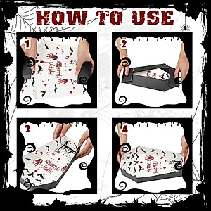 Mumufy 36 Pieces Halloween Paper Tray, Disposable Coffin Bowl for Treat Candy Snack, Spooky Goth Food Holder Trays for Halloween Party Supplies, 10.24 x 6.3 x 1.9 Inches