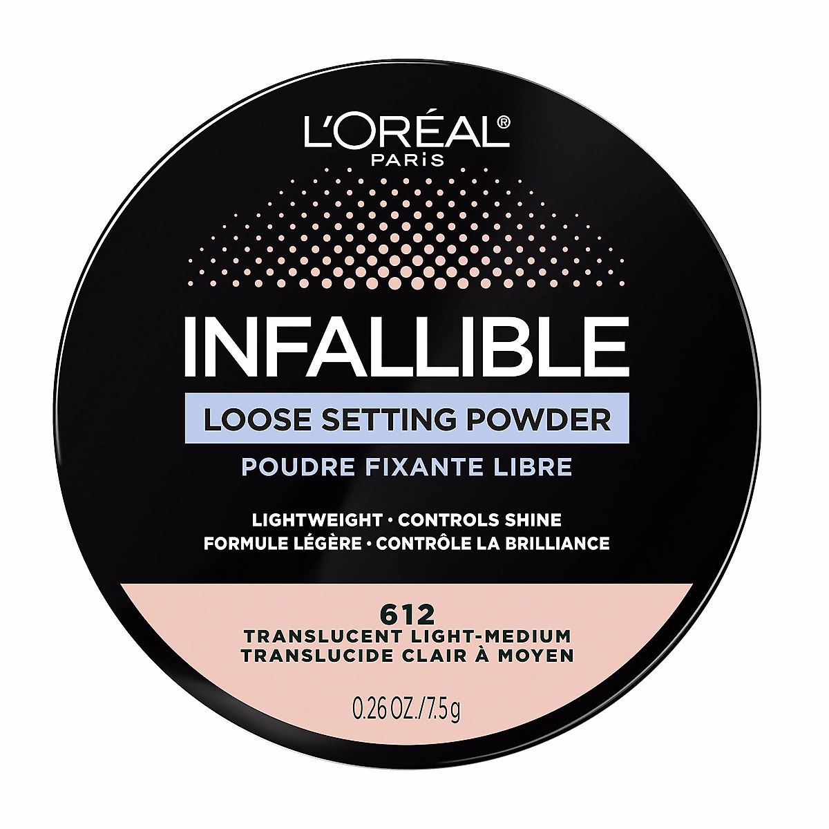 L'Oreal Paris Infallible Tinted Loose Setting Powders, Matte Finish, Lightweight, No White Cast, 2 Shades From Light To Deep, Translucent Medium-deep, 0.28 Oz