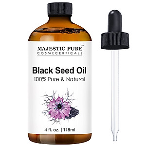 MAJESTIC PURE Black Seed Essential Oil | 100% Pure and Natural Black Seed Oil | Premium Grade Essential Oils for Hair Care, Home Diffusers, Skin, Aromatherapy, Massage and Humidifiers | 4 Fl Oz