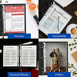 50 Sheet Protectors, Durable Clear Page Protectors 8.5 X 11 Inch for 3 Ring Binder, Plastic Sheet Sleeves, Durable Top Loading Paper Protector with Reinforced Holes, Archival Safe