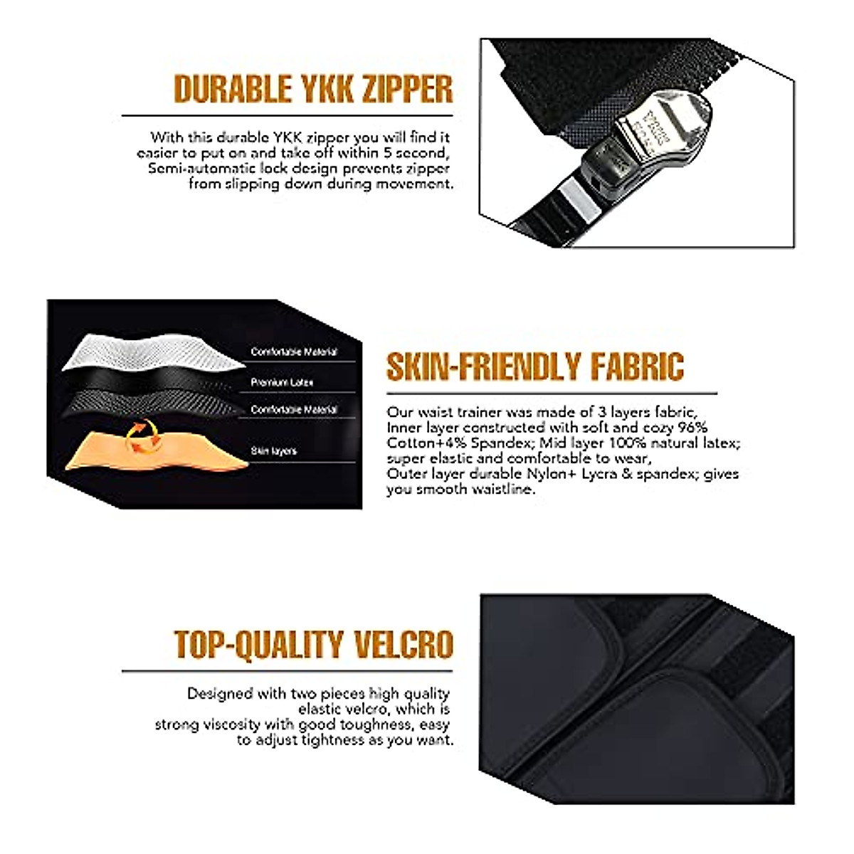 FeelinGirl Waist Trainer for Women Long Torso Waist Trainer Lower Belly Fat Workout Waist Trainer XX-Large