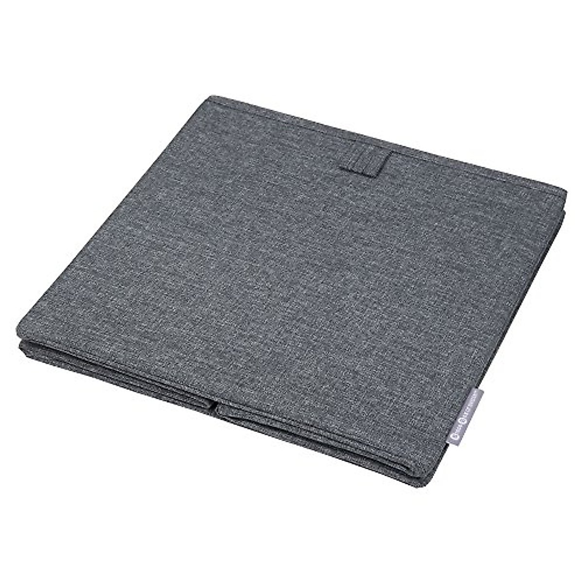 Bigso Soft Multi Purpose Foldable Cube Storage Box | Collapsible Fabric Storage Cube for Storage on Shelves | Polyester Fabric Foldable Storage Cube Organizer for Closets | 12.4’’x12.4’’x12.4’’ | Grey
