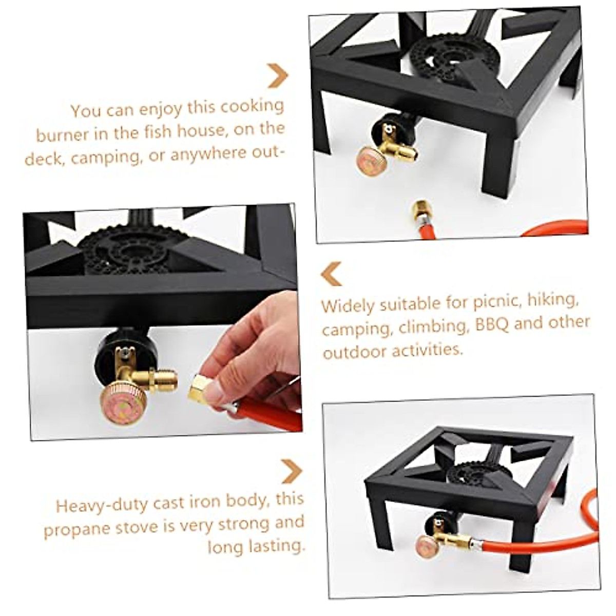 VANZACK 1 Set Gas Stove Outdoor Stove Gas Stove Portable Outdoor Bbq Cast Propane Cooker Cast Iron Propane Lpg Gas Cooker Portable Stove Burner Propane Burner Gas Stove Burner Furnace Tank