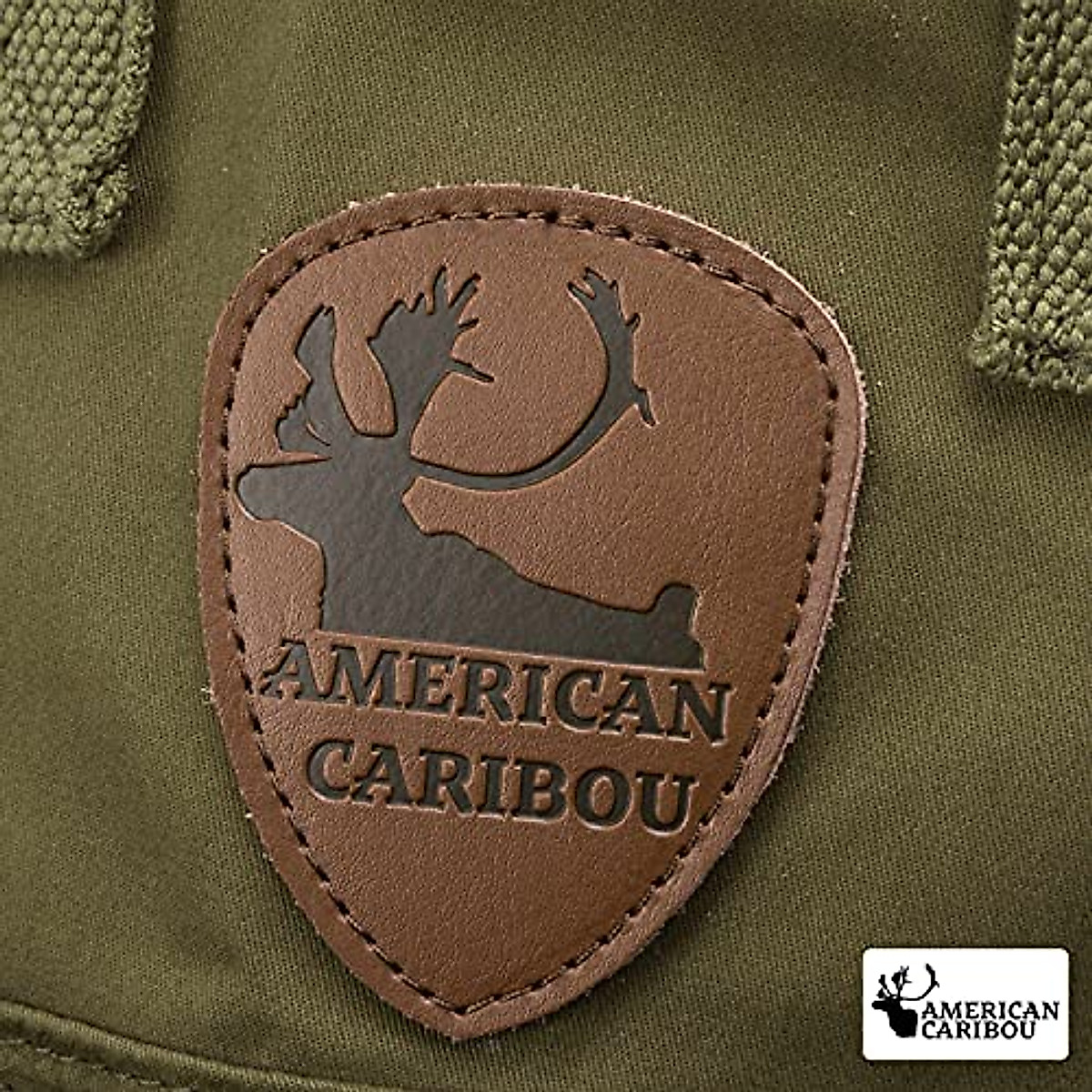 American Caribou Classic Backpack for Everyday Use Casual Style Lightweight Cloth Canvas School Bag College Travel Work Daypack Handbag Purse Durable Multifunctional Laptop - Army Green