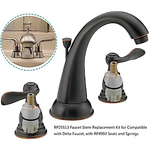 RP25513 Faucet Stem Replacement Kit for Compatible with Delta Faucet, with RP4993 Seats and Springs,2 Pack