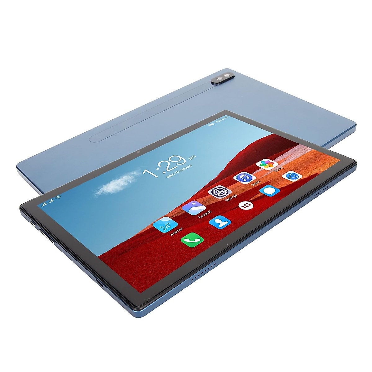 Digital Tablet, WiFi Tablet Dual Speakers 2 in 1 10.1 Inch for Android 12 with Keyboard for Reading for Video (US Plug)