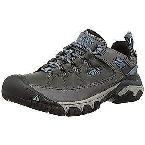 KEEN Women's Targhee 3 Low Height Waterproof Hiking Shoes, Magnet/Atlantic Blue, 7.5
