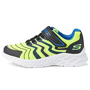 Skechers Boy's Microspec II - Troms (Little Kid/Big Kid) Black/Yellow/Blue 3 Little Kid M
