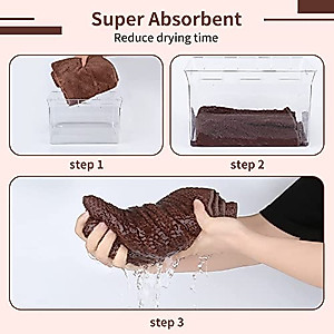 Laojbaba Microfiber Hair Towel Quick Dry Hair Towel Hair Drying Towels Suitable for All Kinds of Hair Ultra Absorbent Long and Thick Hair 19 X39 inch Lotus Root Pink (1pcs