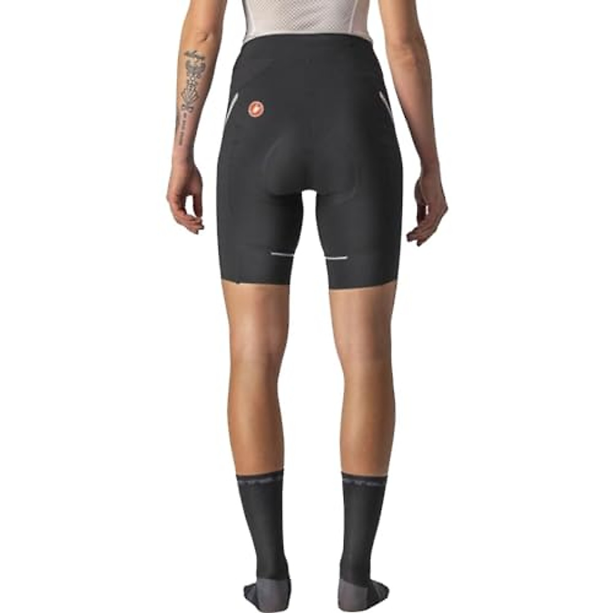 Castelli Women’s Velocissima 3 Short for Road and Gravel Biking I Cycling Shorts- Black/Silver - Medium