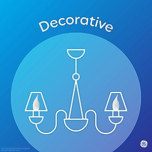 GE Relax LED Light Bulbs 60W, Soft White Candle Lights, Decorative Light Bulbs, Frosted, Small Base (8 Pack)