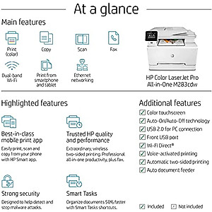 HP Laserjet Pro MFP M283cdw Laser Printer