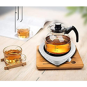 Commercial Hot Pot Induction Cooker Mini Electric Pottery Stove Tea Stove Kettle Brewing Black Tea Pu'er Coffee Health Pot Induction Stove Small Hot Pot 2 Level Touch Black Microcrystalline Panel Hot