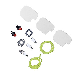 Fdit 530057925 Air Filter Fuel Line Kit, Air Filter Spark Plug Fuel Line Primer Bulb Replacement Kit for P3314 P3314WS P3314WSA