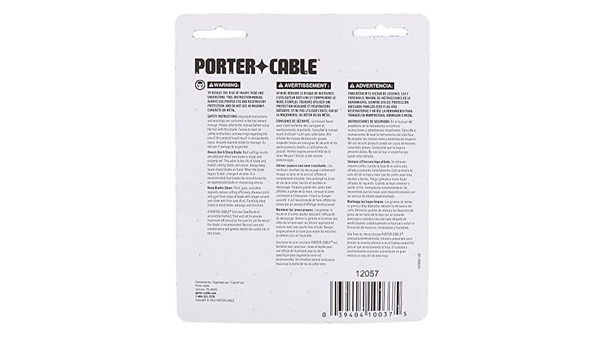 PORTER-CABLE 4-1/2" Circular Saw Blade for Plywood