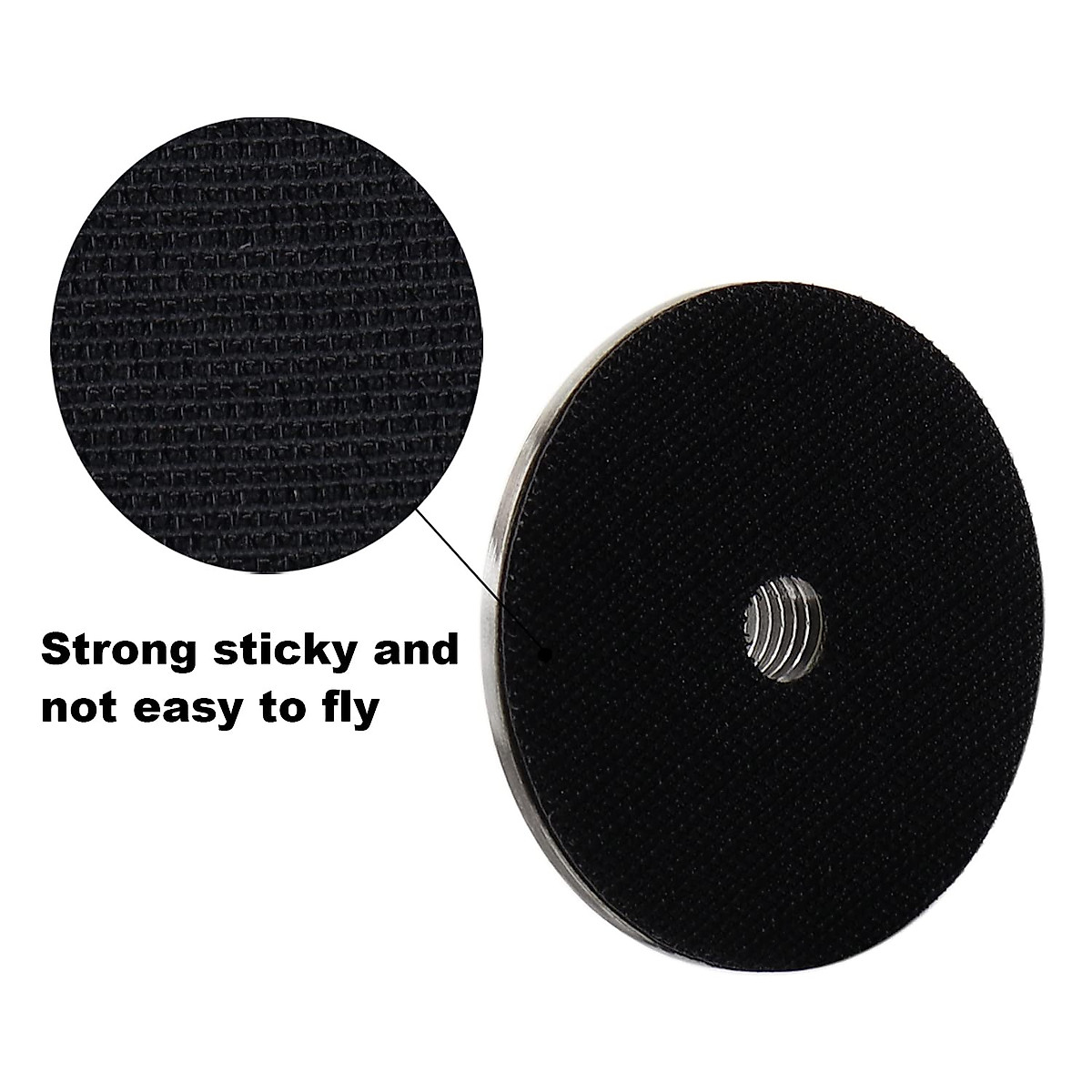 YDROWN 5 Inch Aluminium Backer Pad for Diamond Polishing Pad Holder Hook and Loop Connector 5/8-11 Thread (5 Inch)