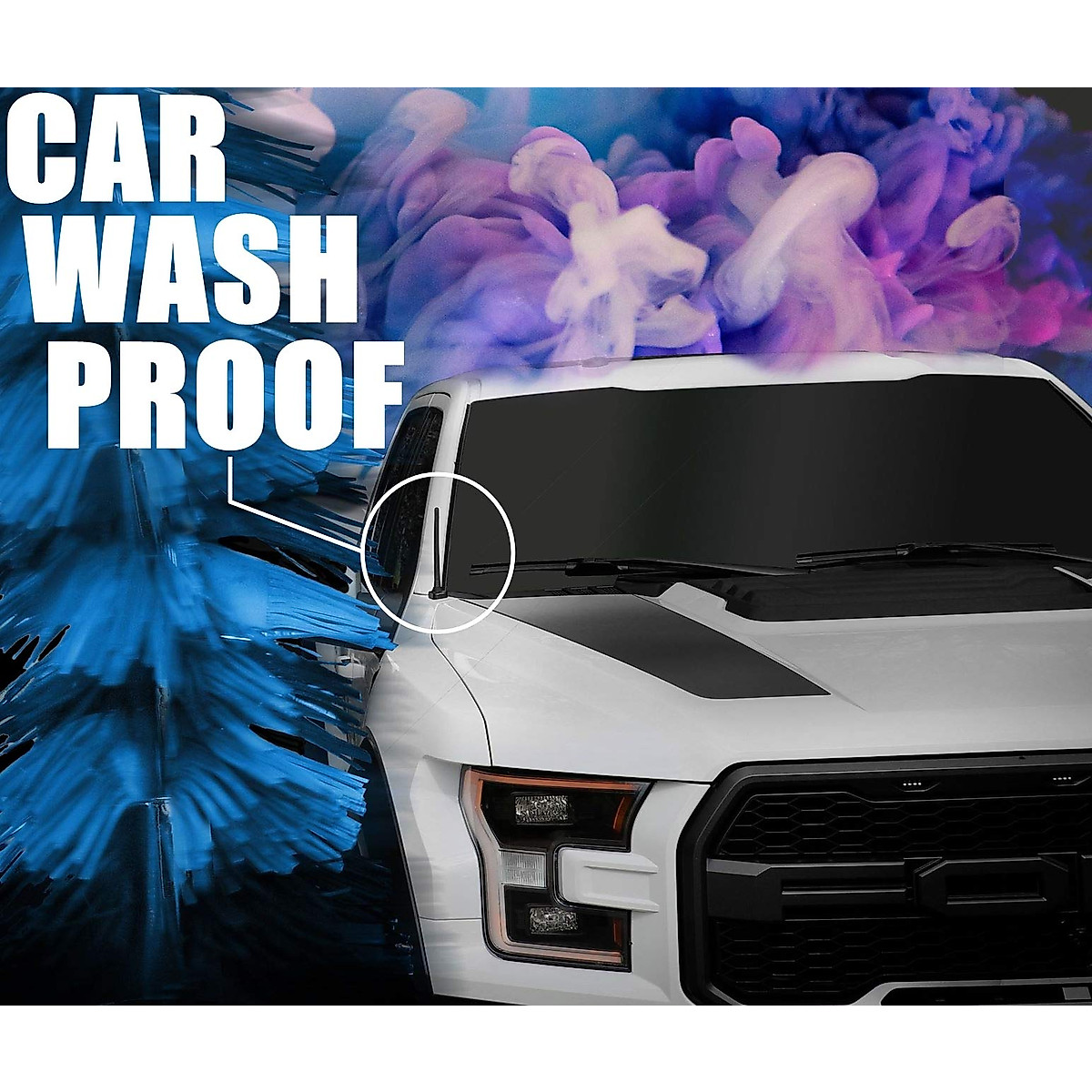 AntennaMastsRus - The Original 6 3/4 Inch is Compatible with Kia Soul (2010-2019) - Car Wash Proof Short Rubber Antenna - Internal Copper Coil - Premium Reception - German Engineered